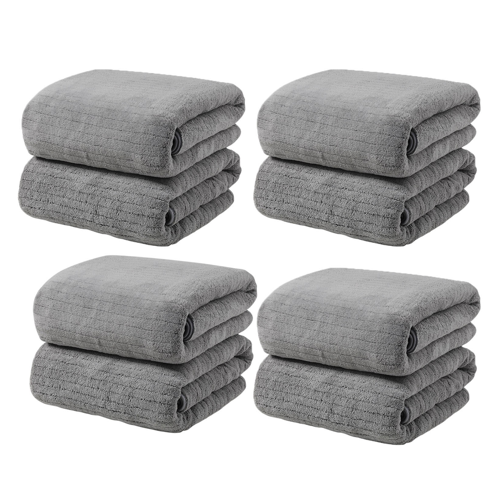 4 Piece Stripe Hand Towels for Bathroom 14"x30" Ultra Soft Breathable ...