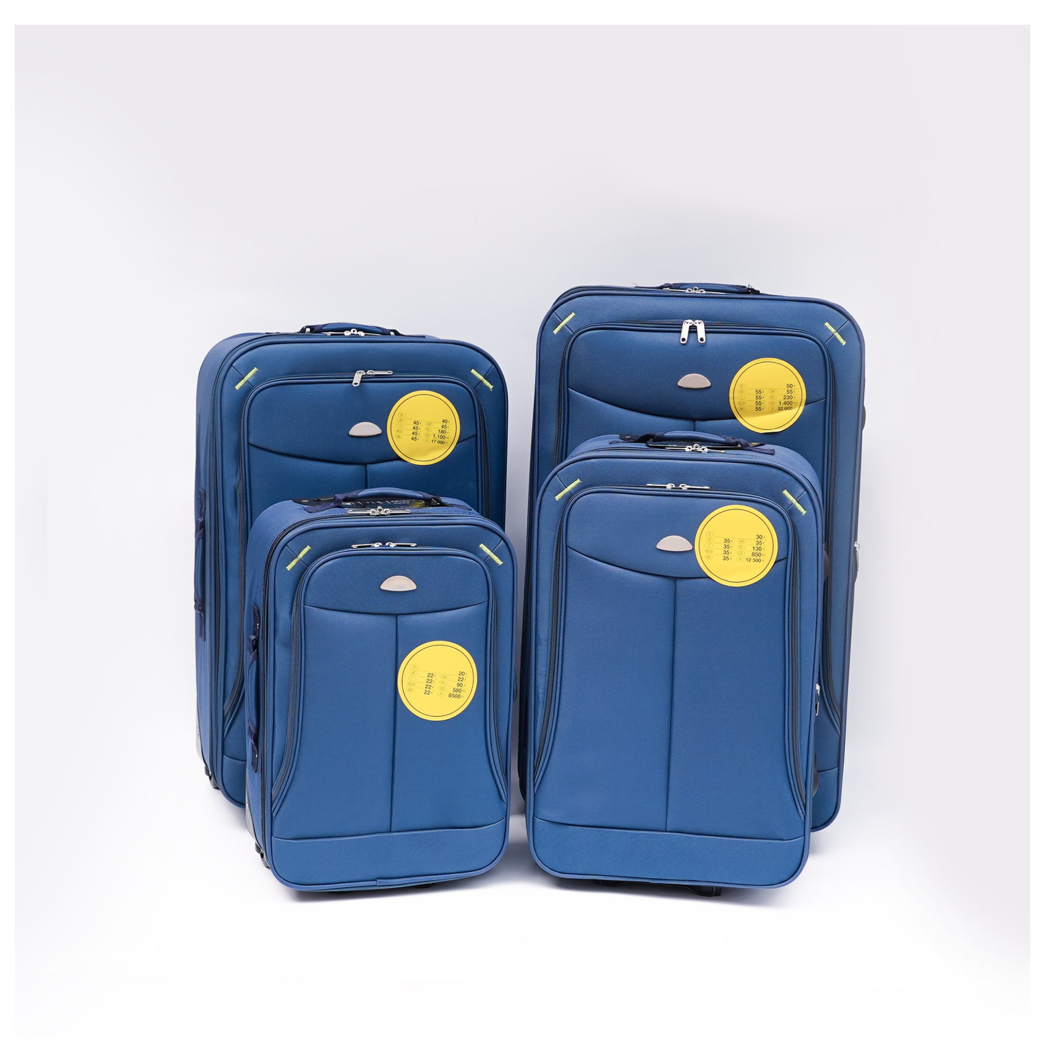 4-Piece Suitcase Set - 20 24 28 32 Inch Luggage Blue - Expandable ...