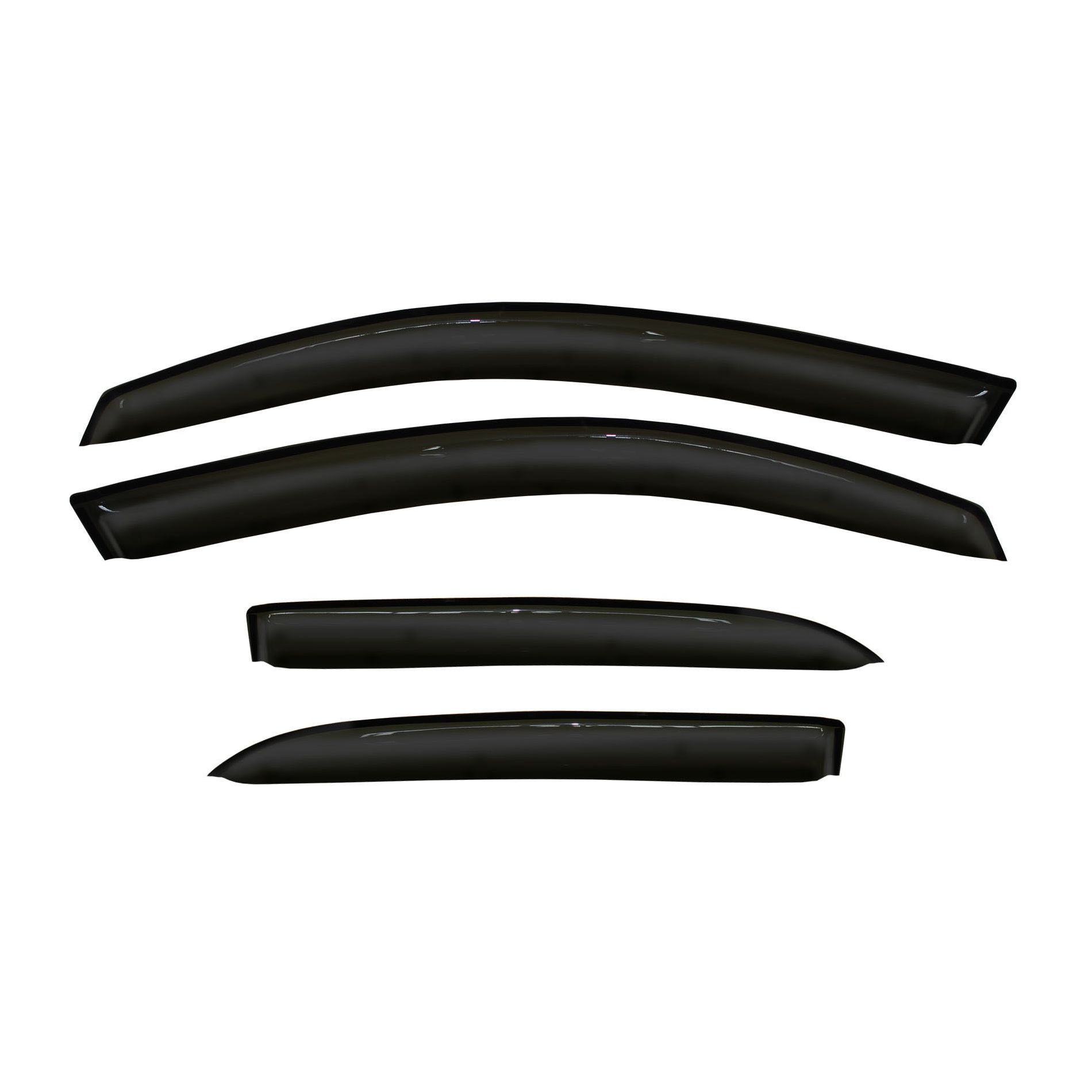 4-Piece Sun Rain Wind Deflectors - Door Window Visors with Dark Smoke ...