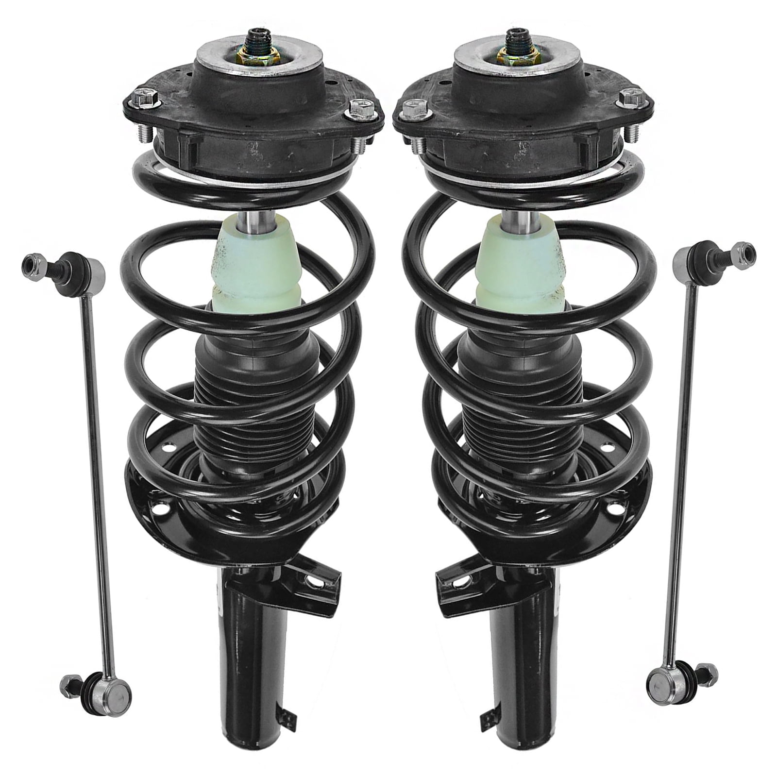 4 Piece Suspension Kit Complete Strut & Spring Assemblies w/ Sway Bar ...