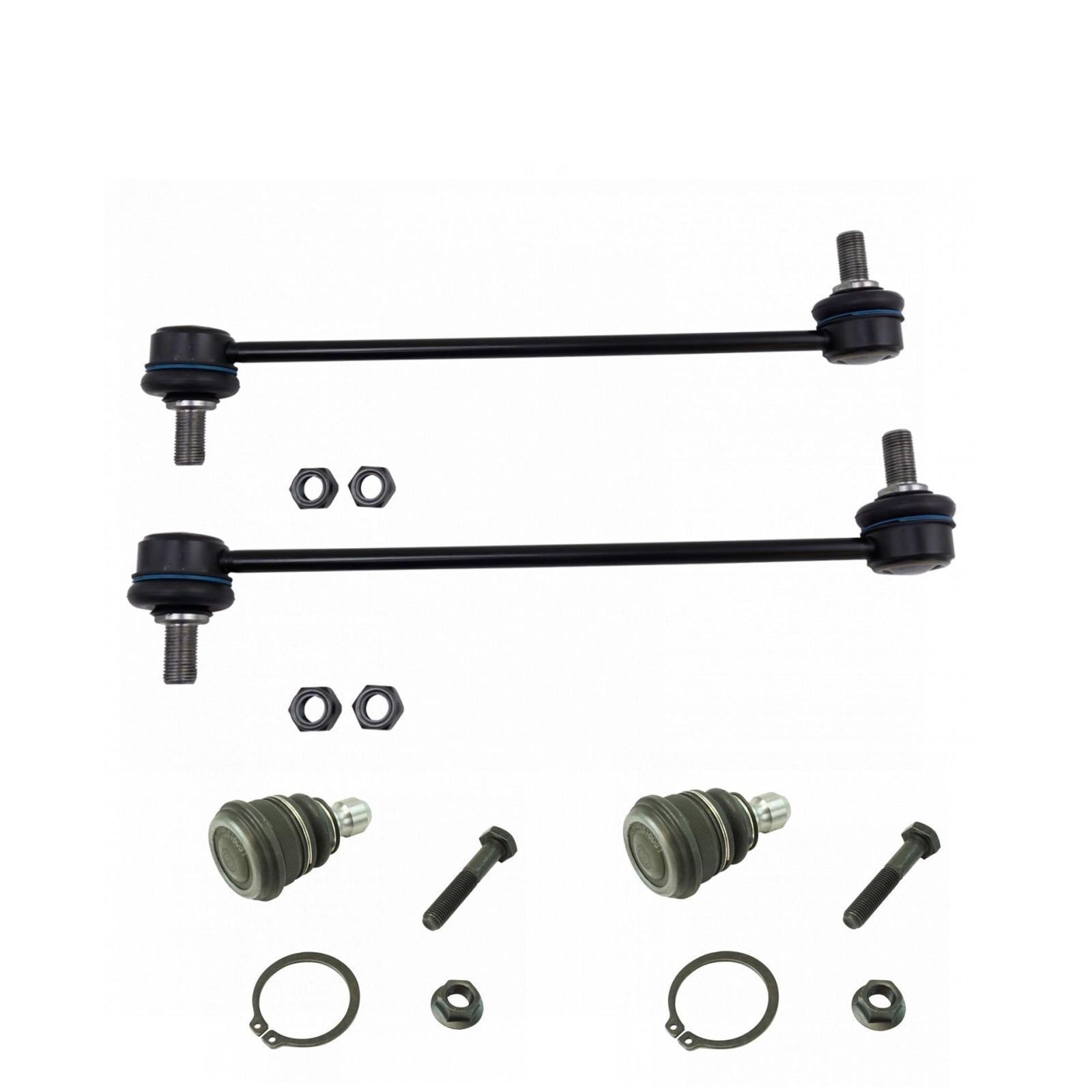 4 Piece Suspension Kit Lower Ball Joints Sway Bar End s for Kia for Rio ...
