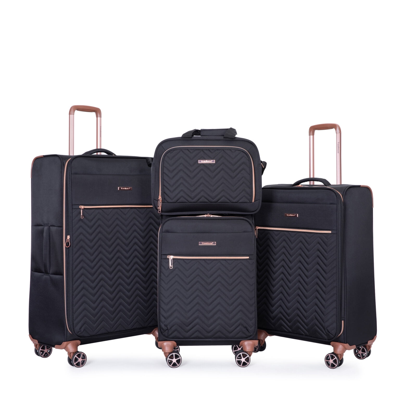 4-Piece Terylene Softshell Luggage Set 16-28in Spinner Suitcases ...