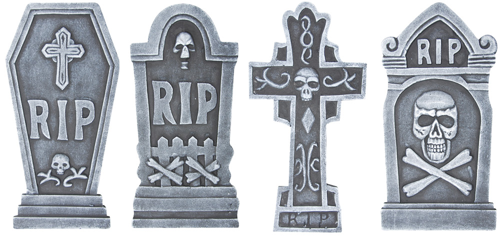 4 Piece Tombstone Set Halloween Decoration - Walmart.com
