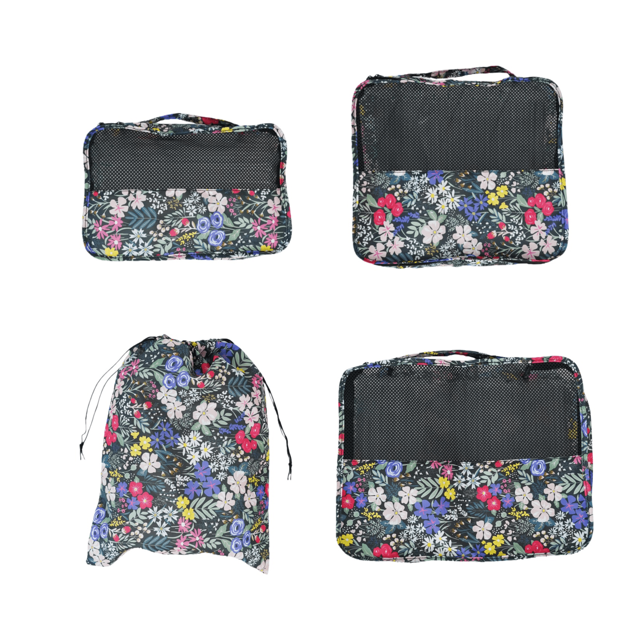 4-Piece Travel Packing Cubes Set, Luggage Organizer Bags with Mesh Top ...
