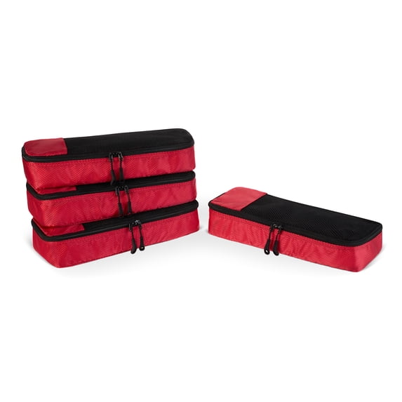 4-Piece Travel Packing Cubes Set Luggage Organizer with Double Zipper ...