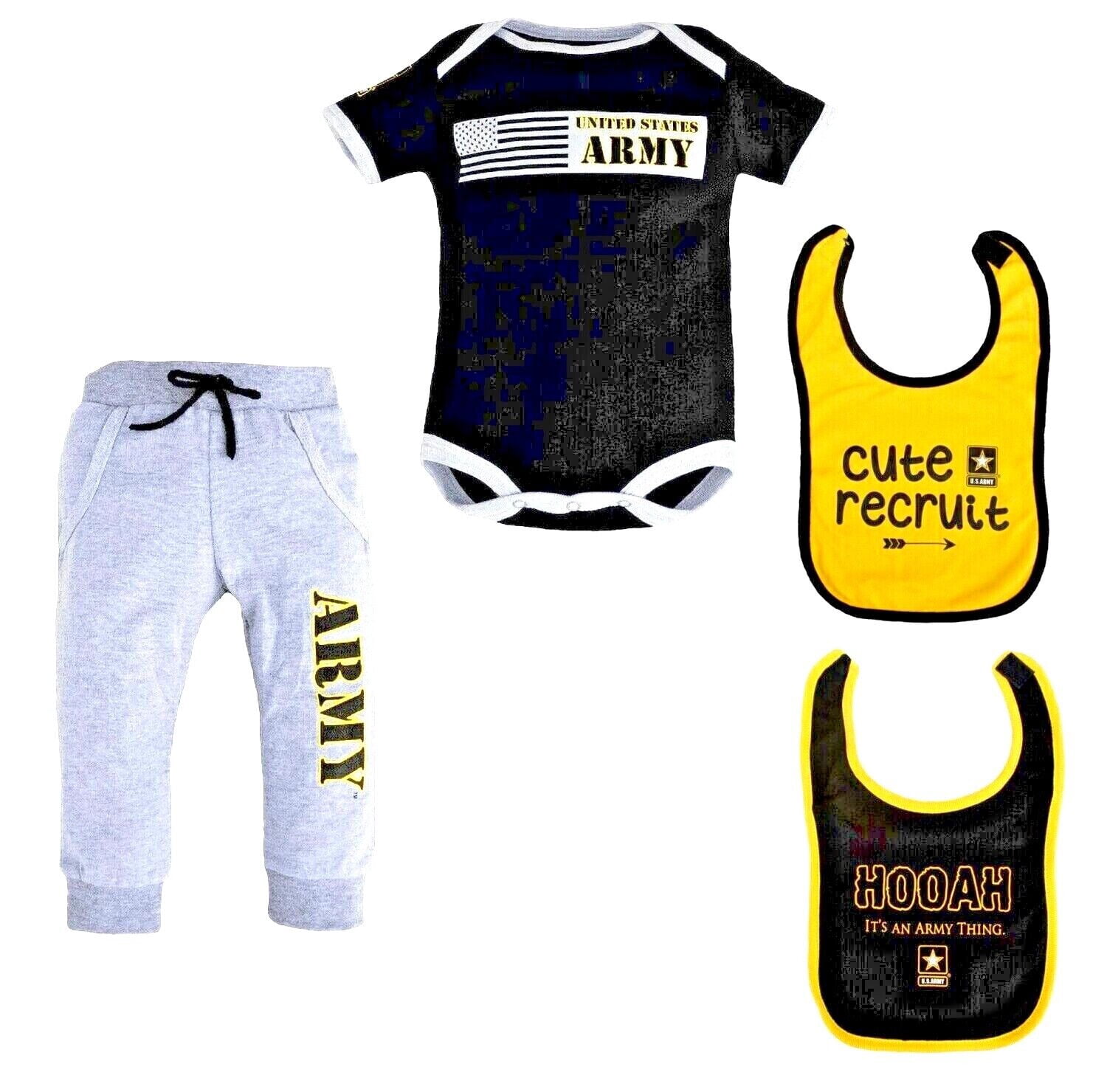 4-Piece U.S. Army Baby Jogger Set with Bibs - Officially Licensed ...