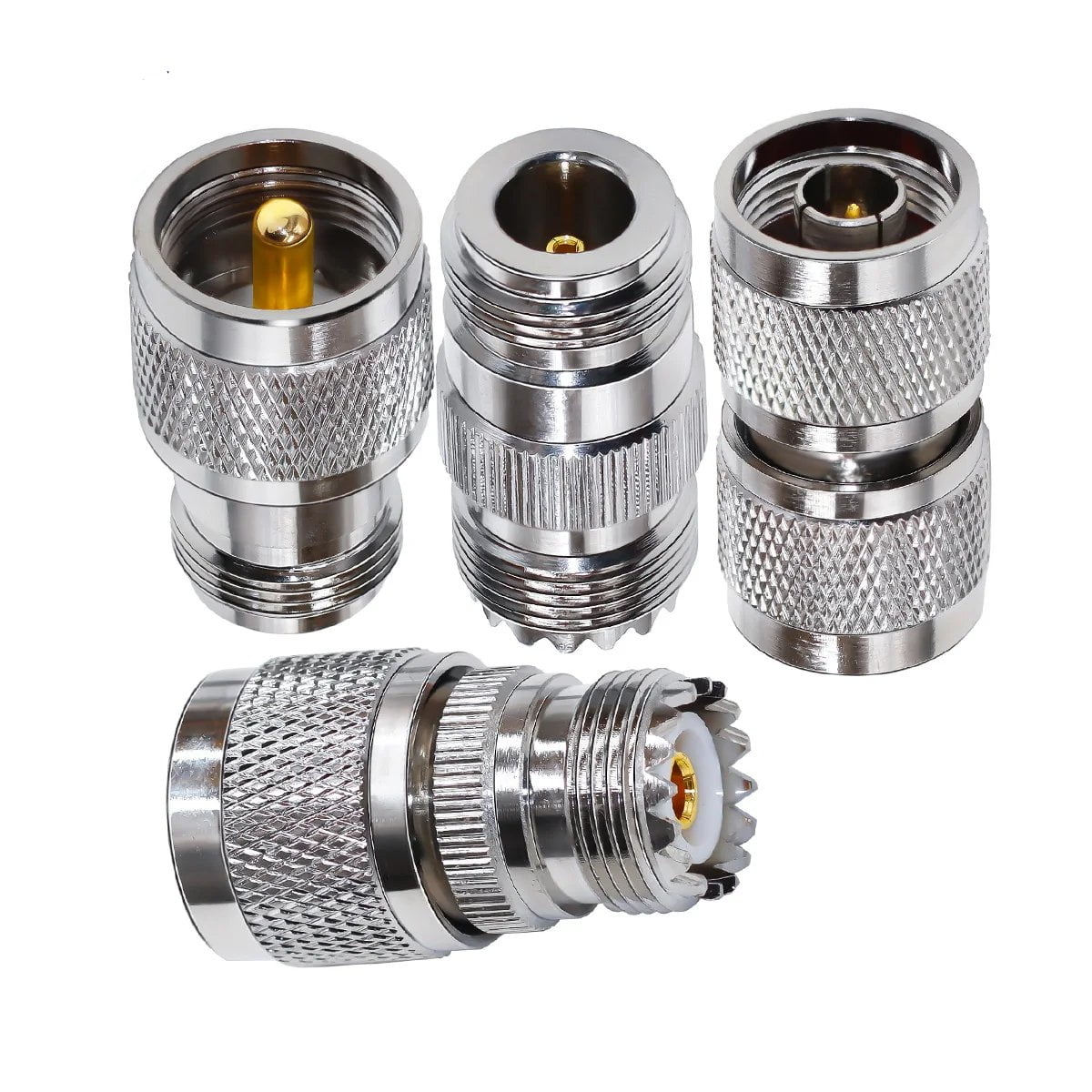 4 Piece UHF Male PL259 Female SO239 to Type N Male Female RF Connector ...