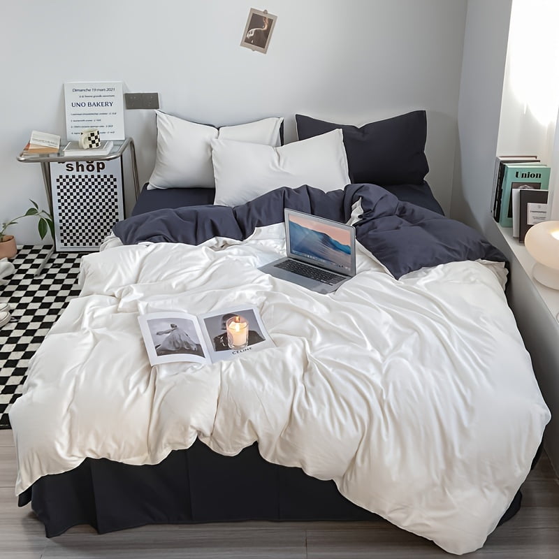 4-Piece Ultra Soft College Dorm Bedding Set With Modern Floral ...
