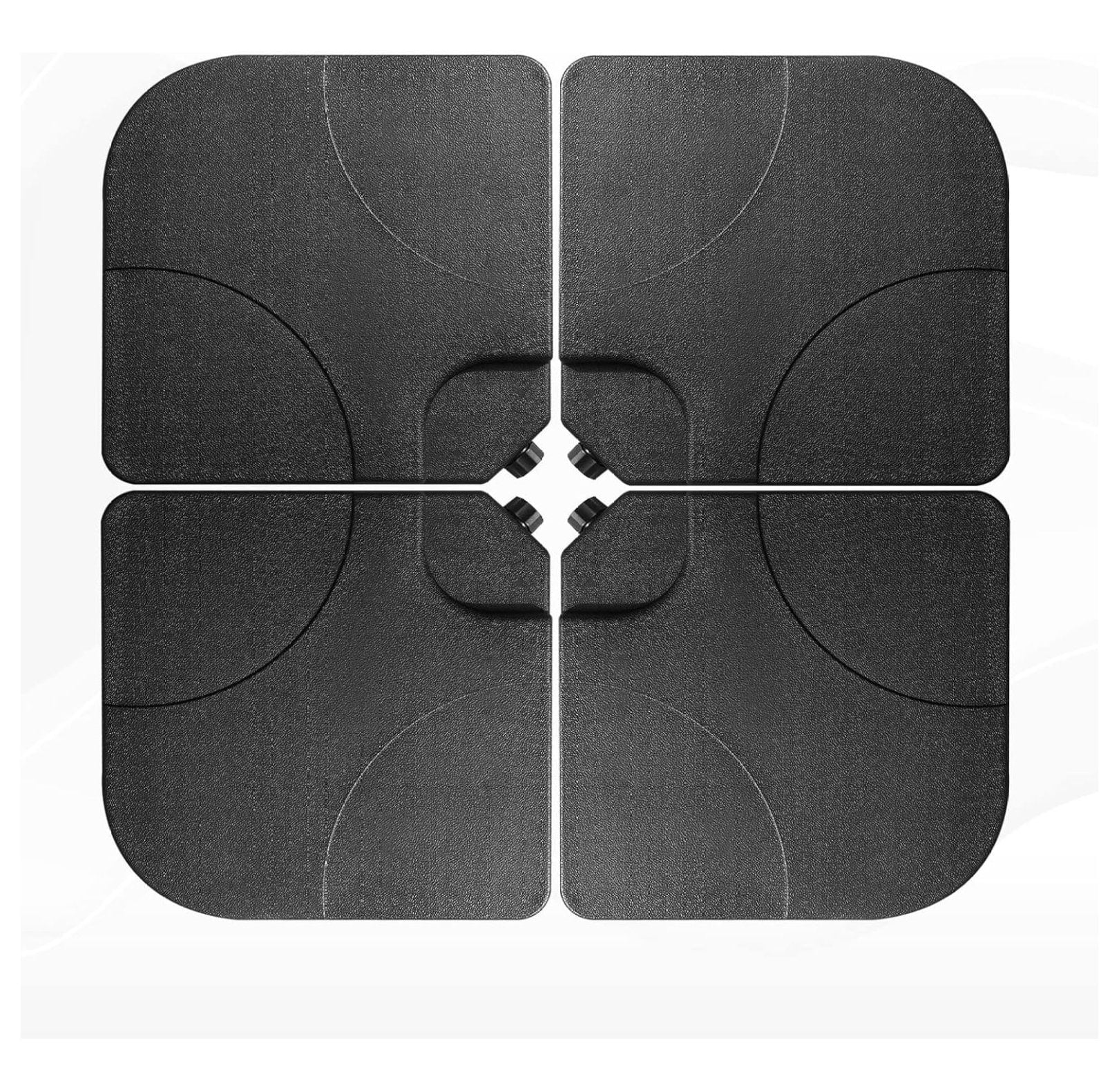 4-Piece Umbrella Base Square 176lb Heavy-Duty Cantilever Patio Umbrella ...