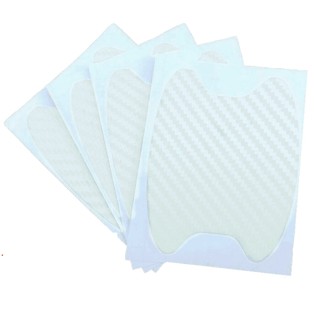4 Piece Universal Car Carbon Fiber Stickers for Door Handle White Color ...