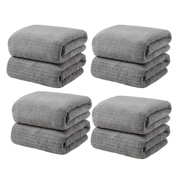 4-Piece Velvet Bath Towel Set for Adults | Super Absorbent & Quick-Dry ...