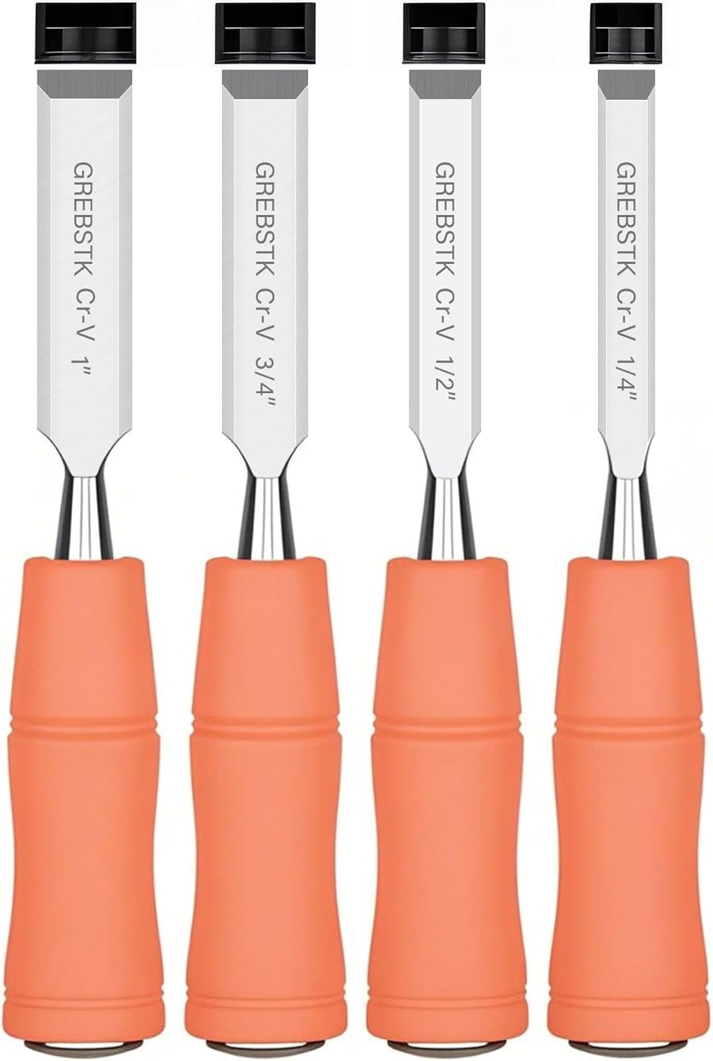 4 Piece Wood Chisel Set for Woodworking Professional CRV Steel Sharp ...