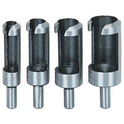 4 Piece Wood Hole Plug Cutter Cutting Tool Set for Drill Press ...