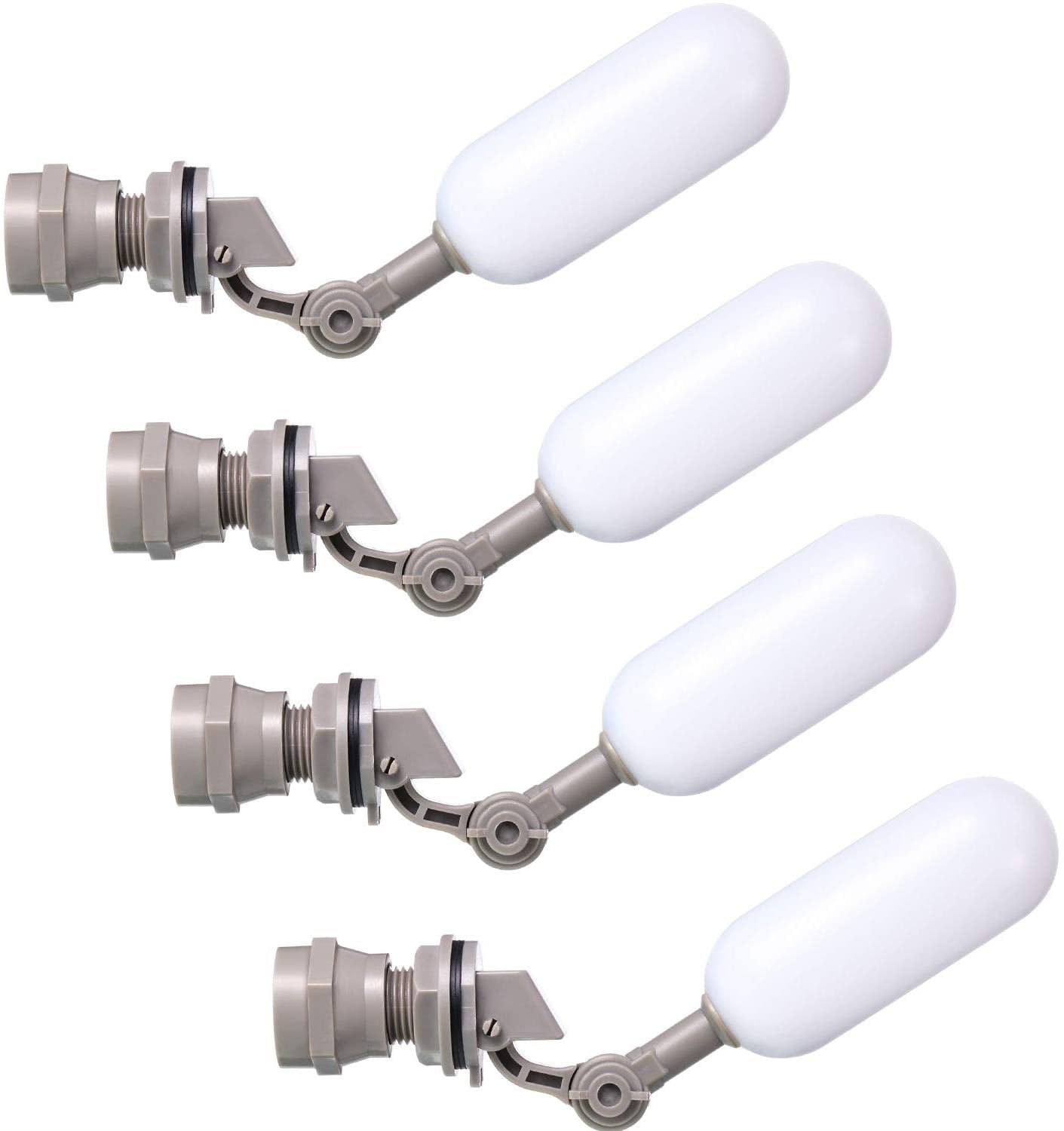 4 Pieces 1/2 Inch Float Ball Valve Plastic Water Float Valve Mini ...