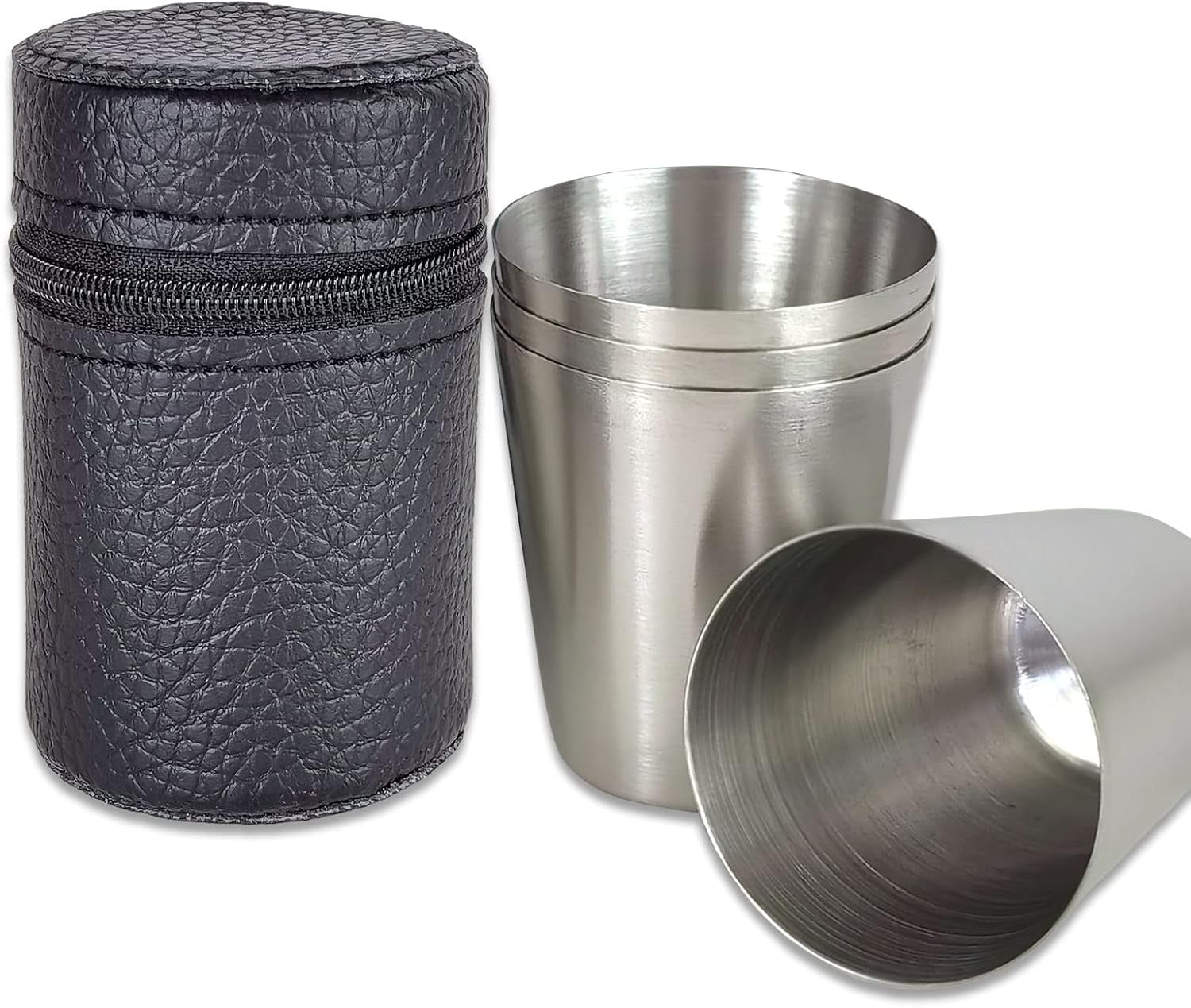 4 Pieces 1 Ounce Stainless Steel Shot Cups Shot Glasses Barware ...