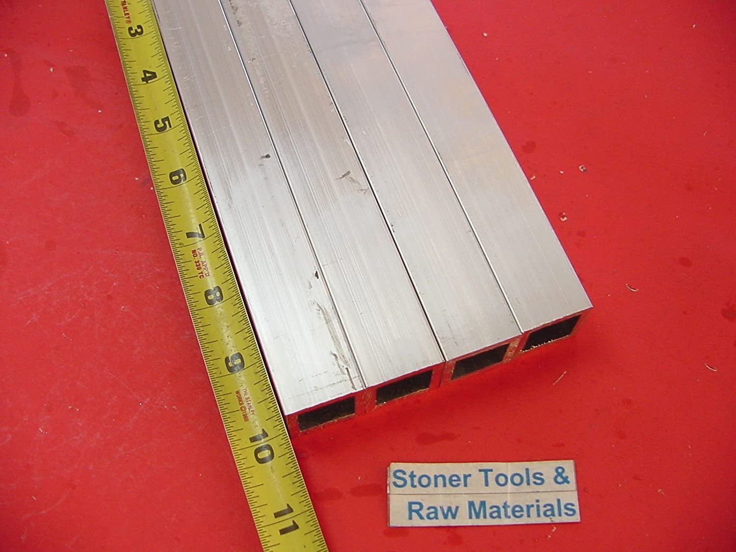 4 Pieces 1"x 1"x 1/8" Wall x 10" Long Aluminum Square Tube 6063 T52 1 ...