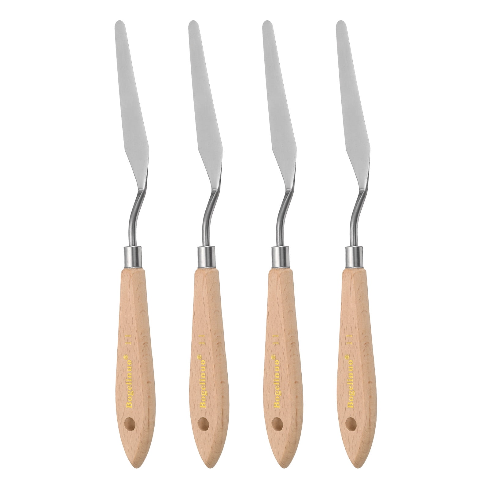 4 Pieces 11# Painting Palette Knife Pointy Stainless Steel Art Spatula ...