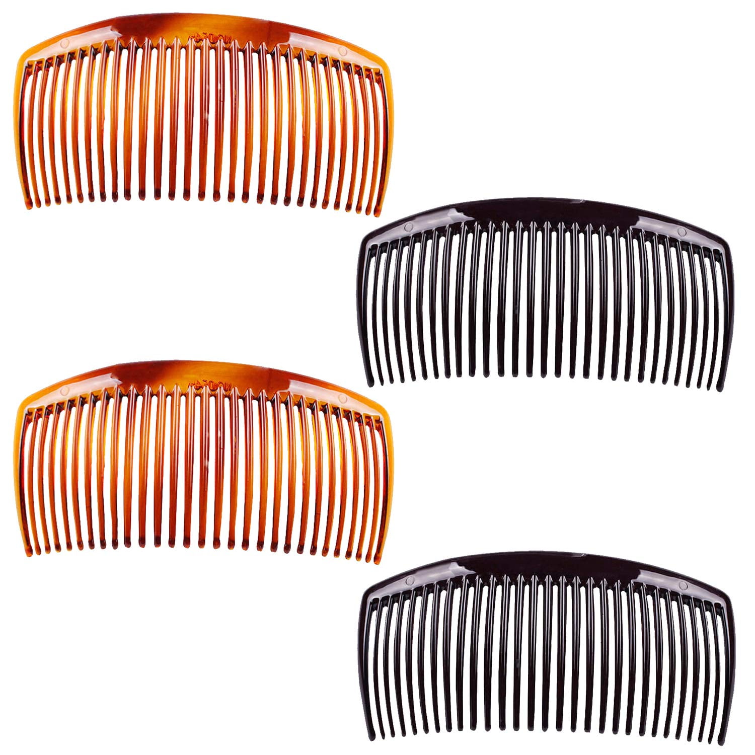 4 Pieces 29 Teeth Hair Side Combs French Comb Side Hair Combs Plastic ...
