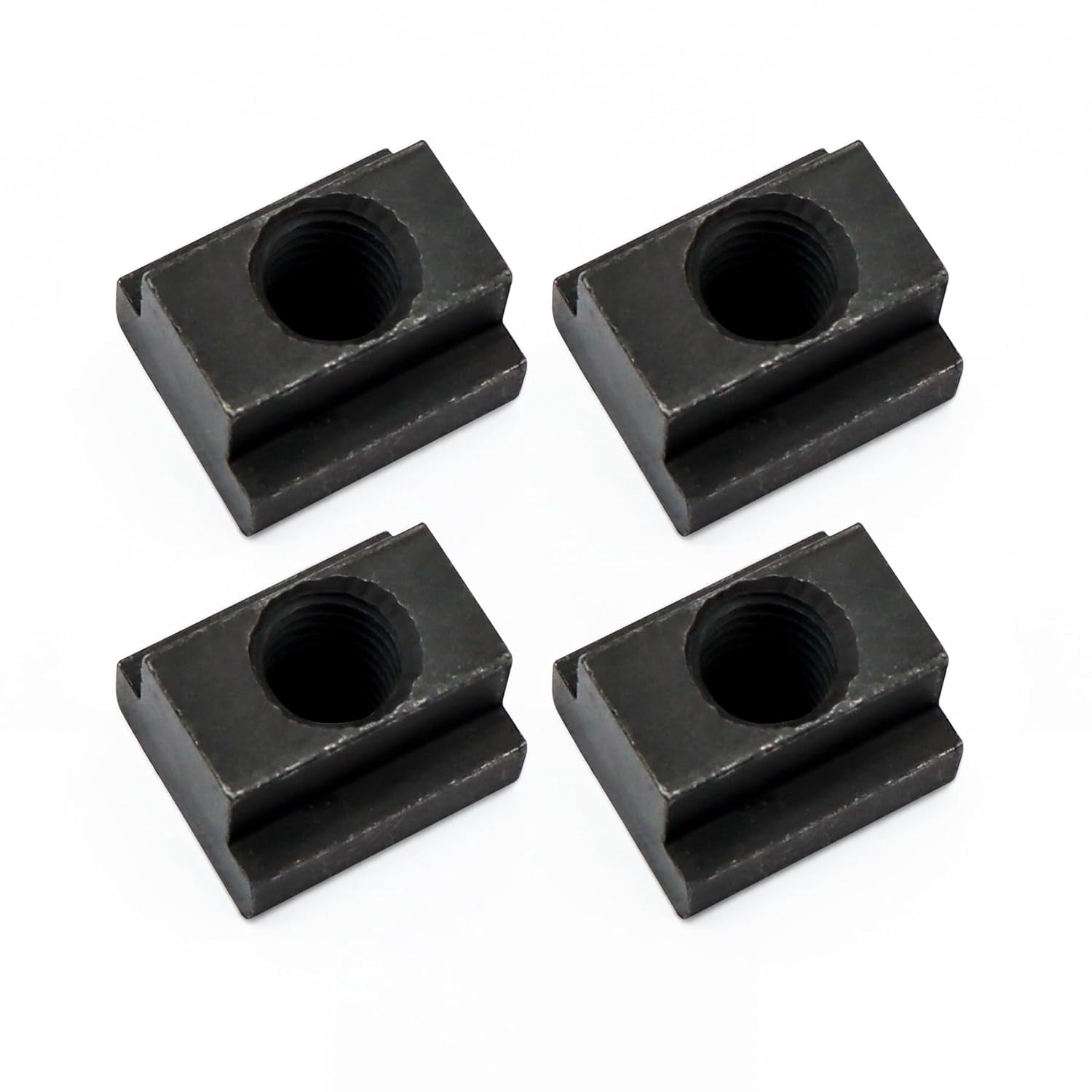 4 Pieces 3/8”-16 Threaded T-Slot Nuts, Black Oxide Finish Hardware ...