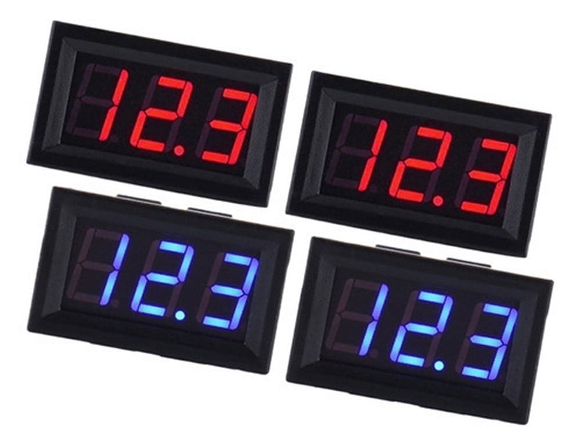 4 Pieces 3 Digit Led DC 5-120v Digital Voltmeter Voltmeter - Walmart.com