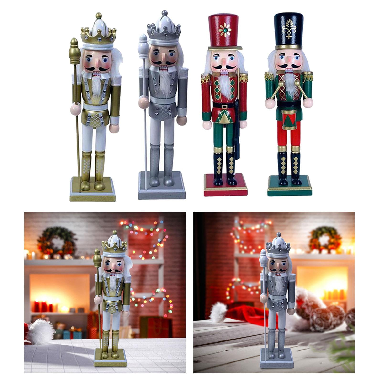 4 Pieces 30 Cm Nutcracker Figurine Festival Christmas Ornament Style E ...