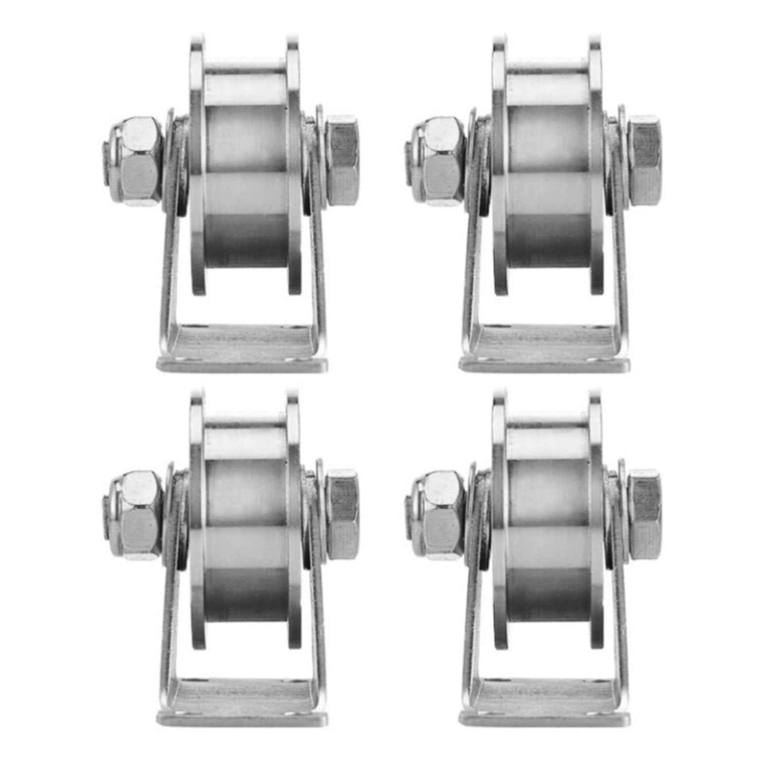 4 Pieces 304 Stainless Steel H Groove Track Roller 2 Inch Heavy Duty ...
