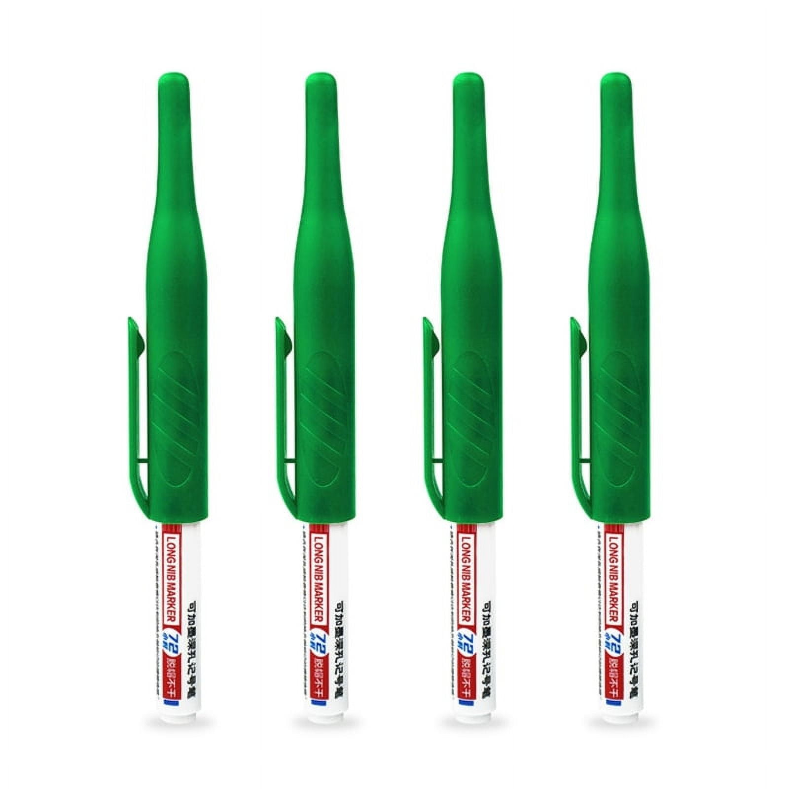4 Pieces 32mm Deep Hole Marker Pens Deep Reach Markers Portable Long ...