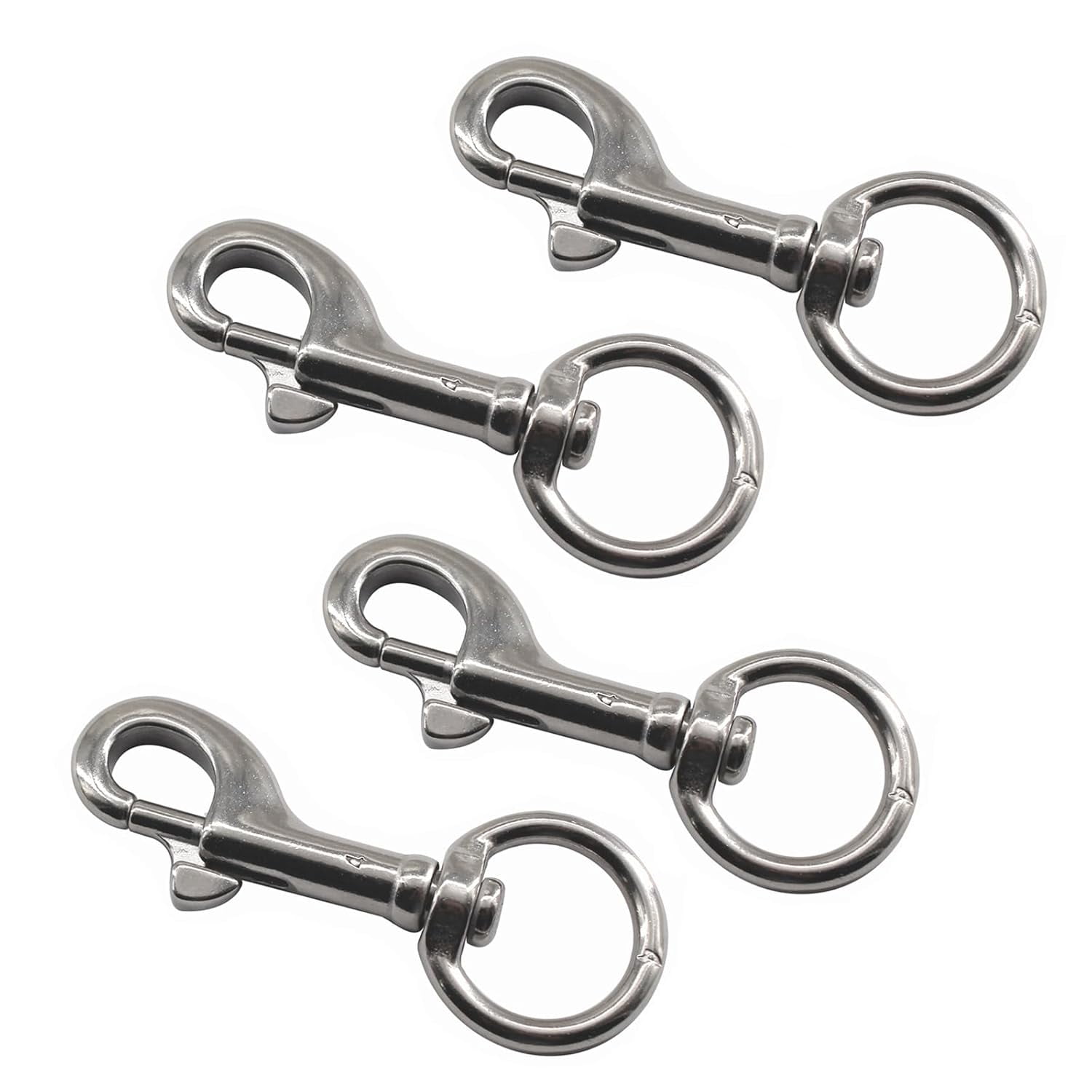 （4 Pieces) 64mm Swivel Eye Snap Hooks 316 Stainless Steel Marine Grade ...
