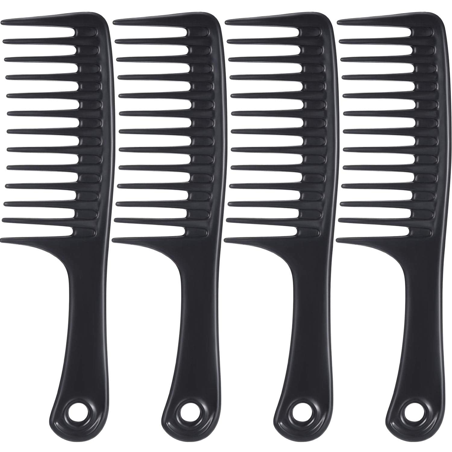 4 Pieces 9 1/2 Inches Anti-static Large Tooth Detangle Comb, Wide Tooth ...