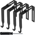 4 Pieces Adjustable Cubicle Hangers, Universal Partition Hanger Set ...