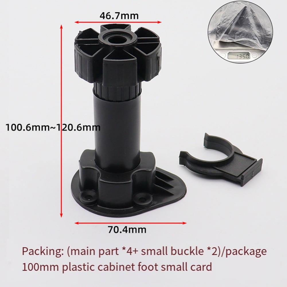4 Pieces Adjustable Furniture Feet Stand 80Mm 100Mm 120Mm For Cabinet ...