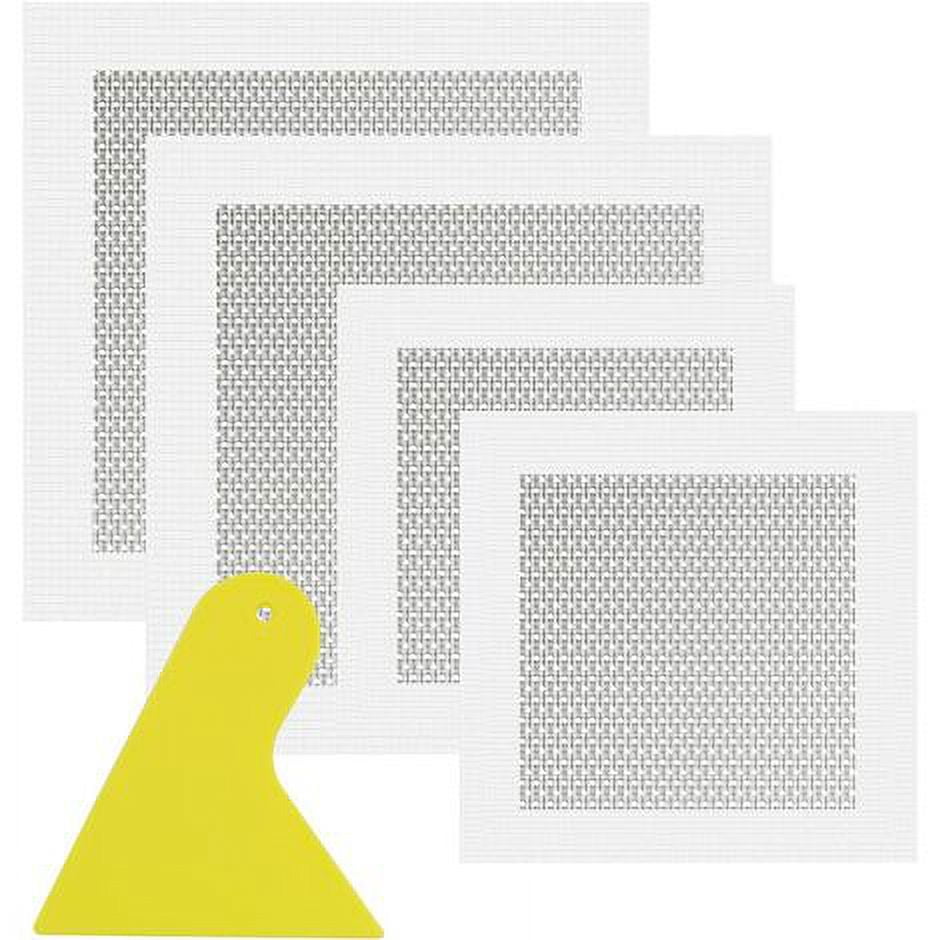 4 Pieces Aluminum Wall Repair Patch 4/6 Inch Self-Adhesive Mesh Wall ...