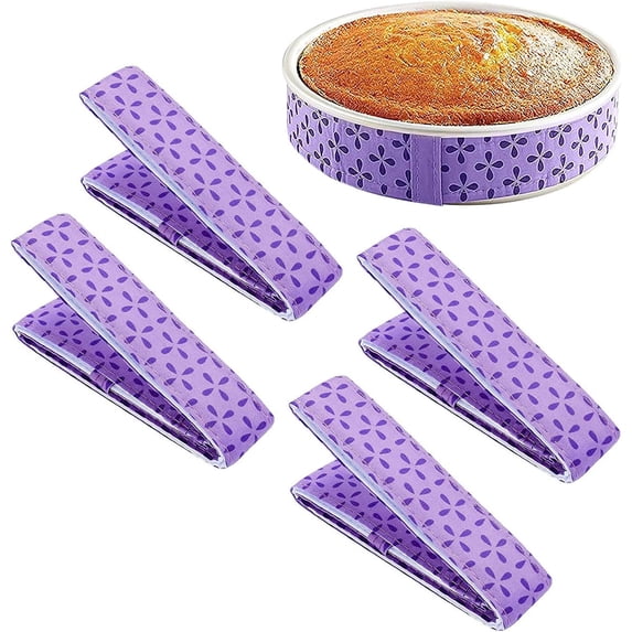 4 Pieces Bake Even Cake Strips Cake Pan Strips Absorbent Thick Cotton ...