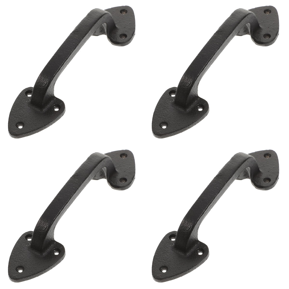 4 Pieces Barn Door Handle Garage Black Knobs Doorknob Sliding Handles ...