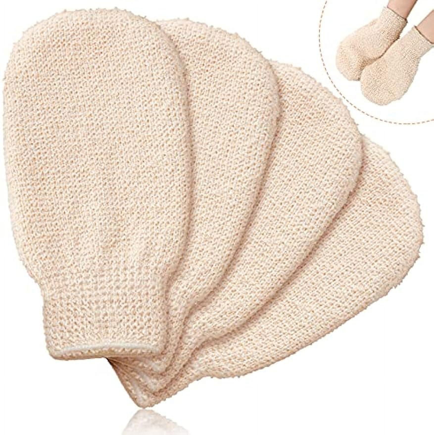 4 Pieces Bath Shower Mitt Exfoliating Mitt Scrubbing Glove Deep ...