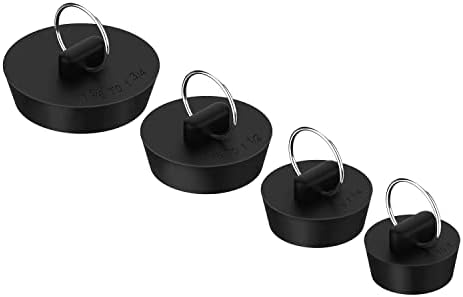 4 Pieces Bath Tub Drain Stoppers, Sink Bathtub Plug Rubber Pool Plugs ...