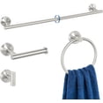 4 Pieces Bathroom Accessories Hardware Set, 24 inch Towel Bar, Ring ...
