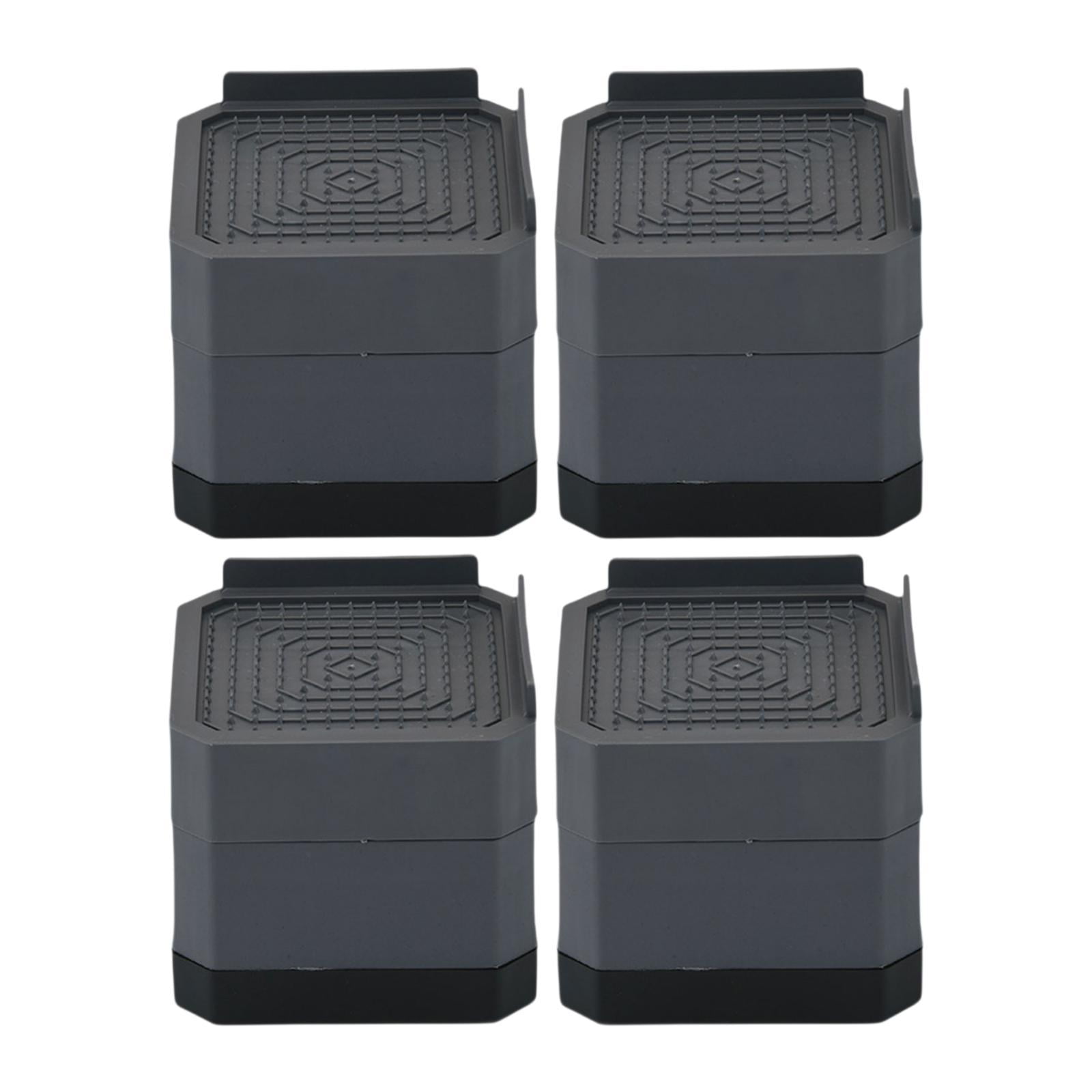 4 Pieces Bed Furniture Risers Leg Extenders Anti Slip Pads Stackable ...