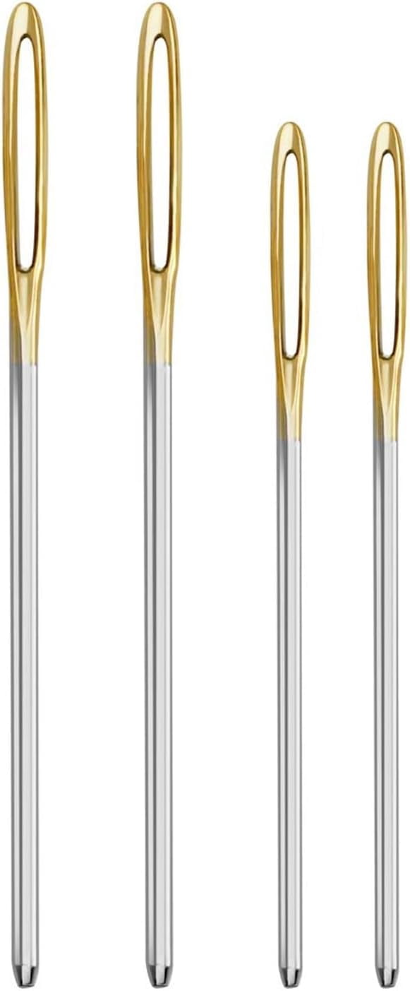 4 Pieces Blunt Needles Steel Large-Eye,Eye Sewing Needles,Yarn Knitting ...