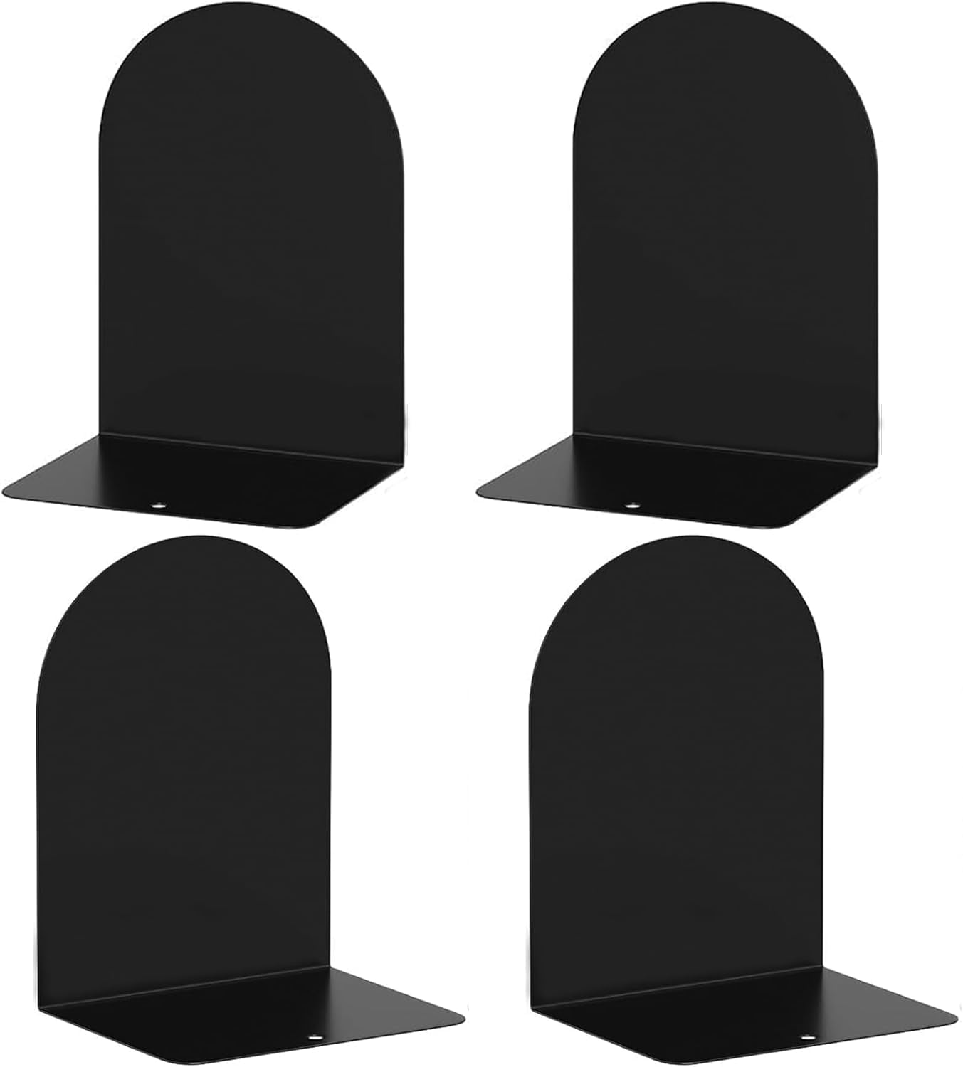 4 Pieces Bookends, Book End, Book Stopper, Book Organizer, Metal ...