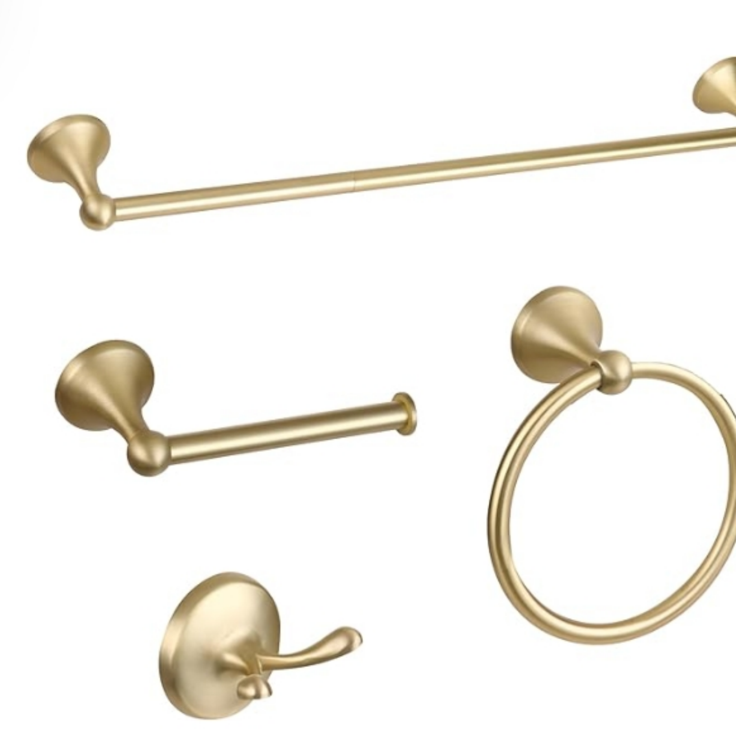 4 Pieces Brusehd Gold Bathroom Hardware Accessories Set, 23.6" Hand Tow ...