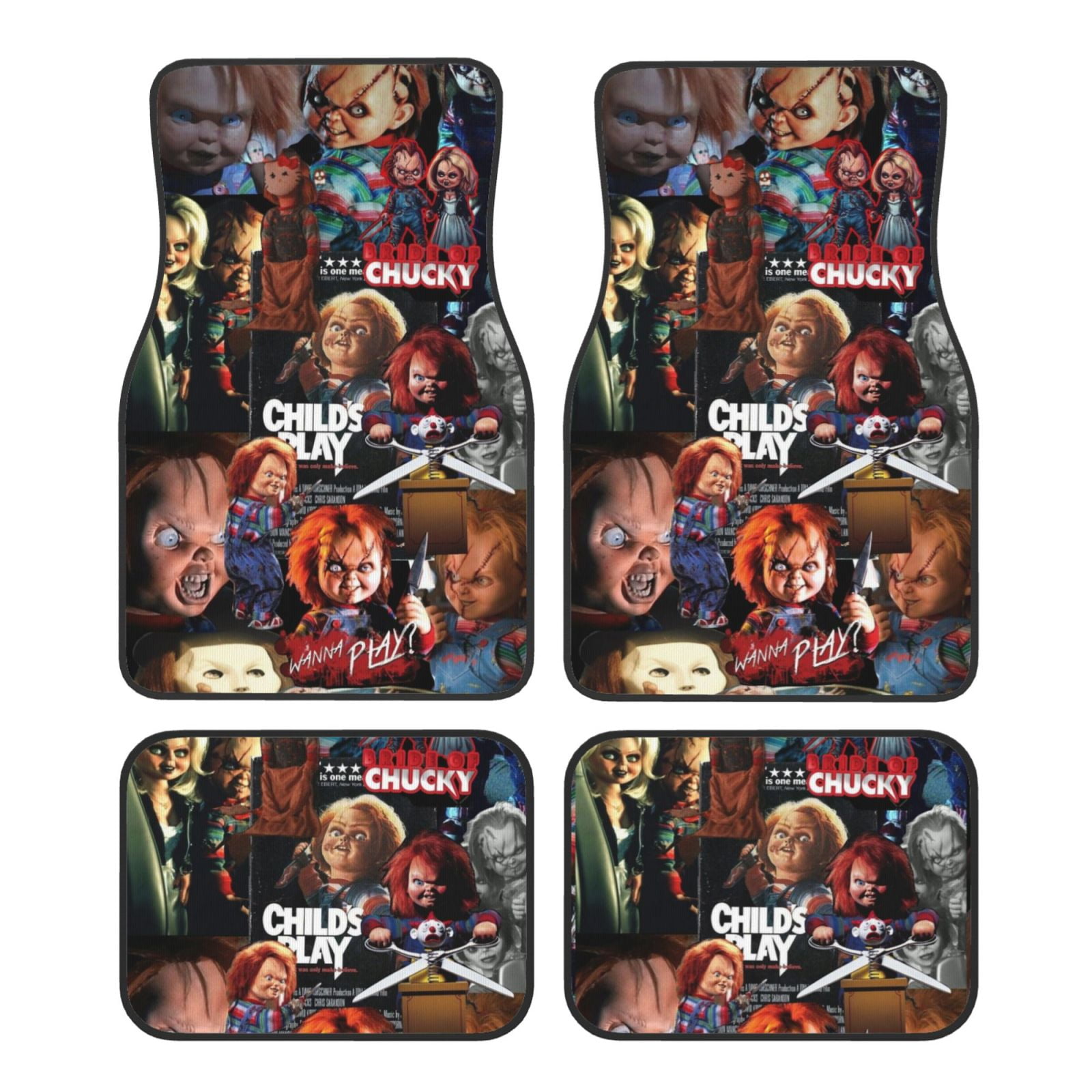 4 Pieces Car Floor Mat Set Child's Play Chucky Protection Full Sets ...