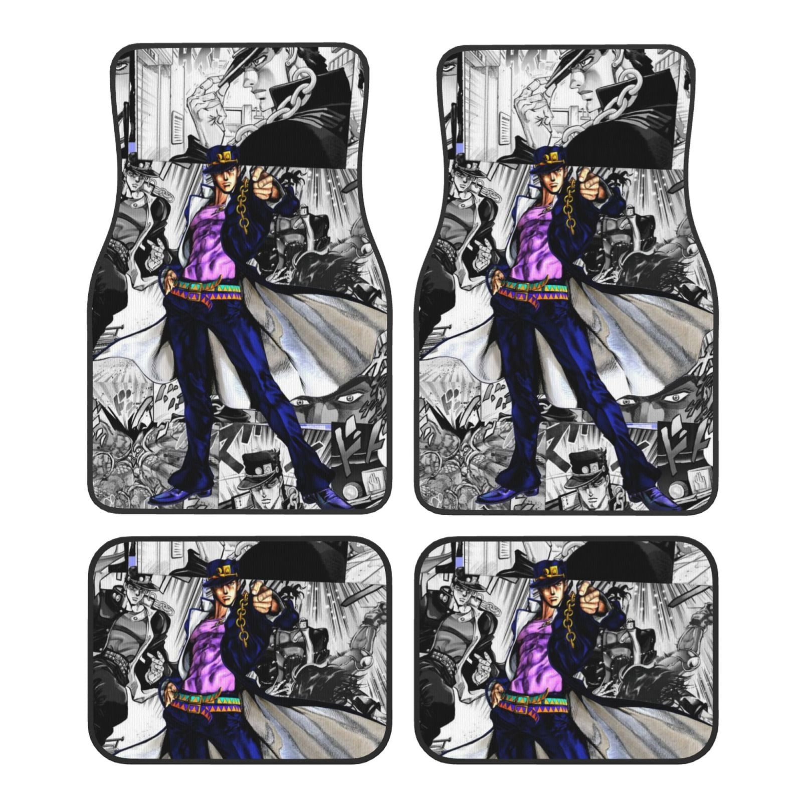 4 Pieces Car Floor Mat Set Jojo's Bizarre Adventure Kujo Jotaro ...