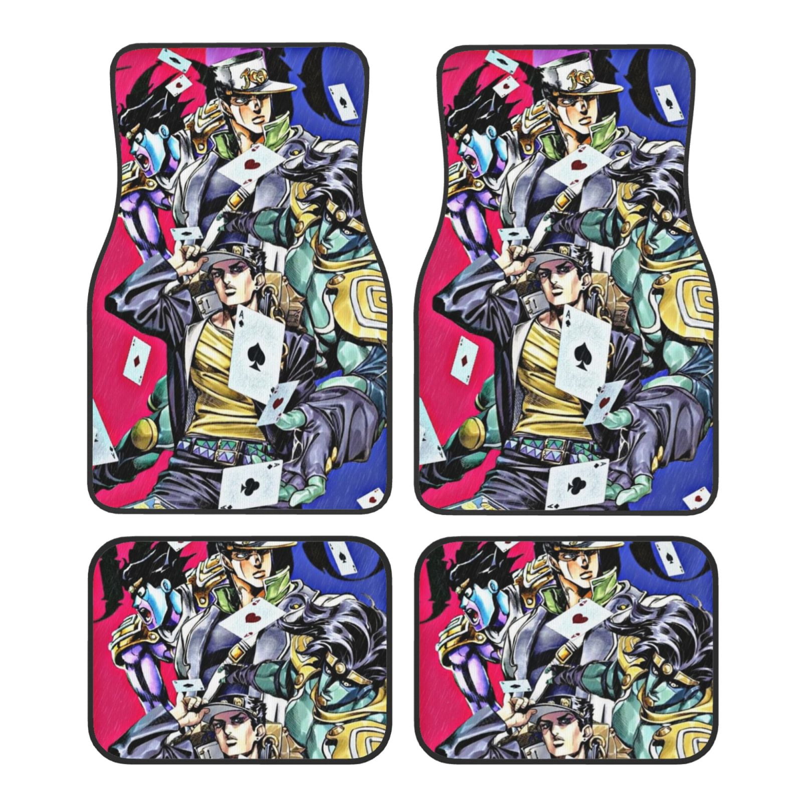 4 Pieces Car Floor Mat Set Jojo's Bizarre Adventure Kujo Jotaro ...