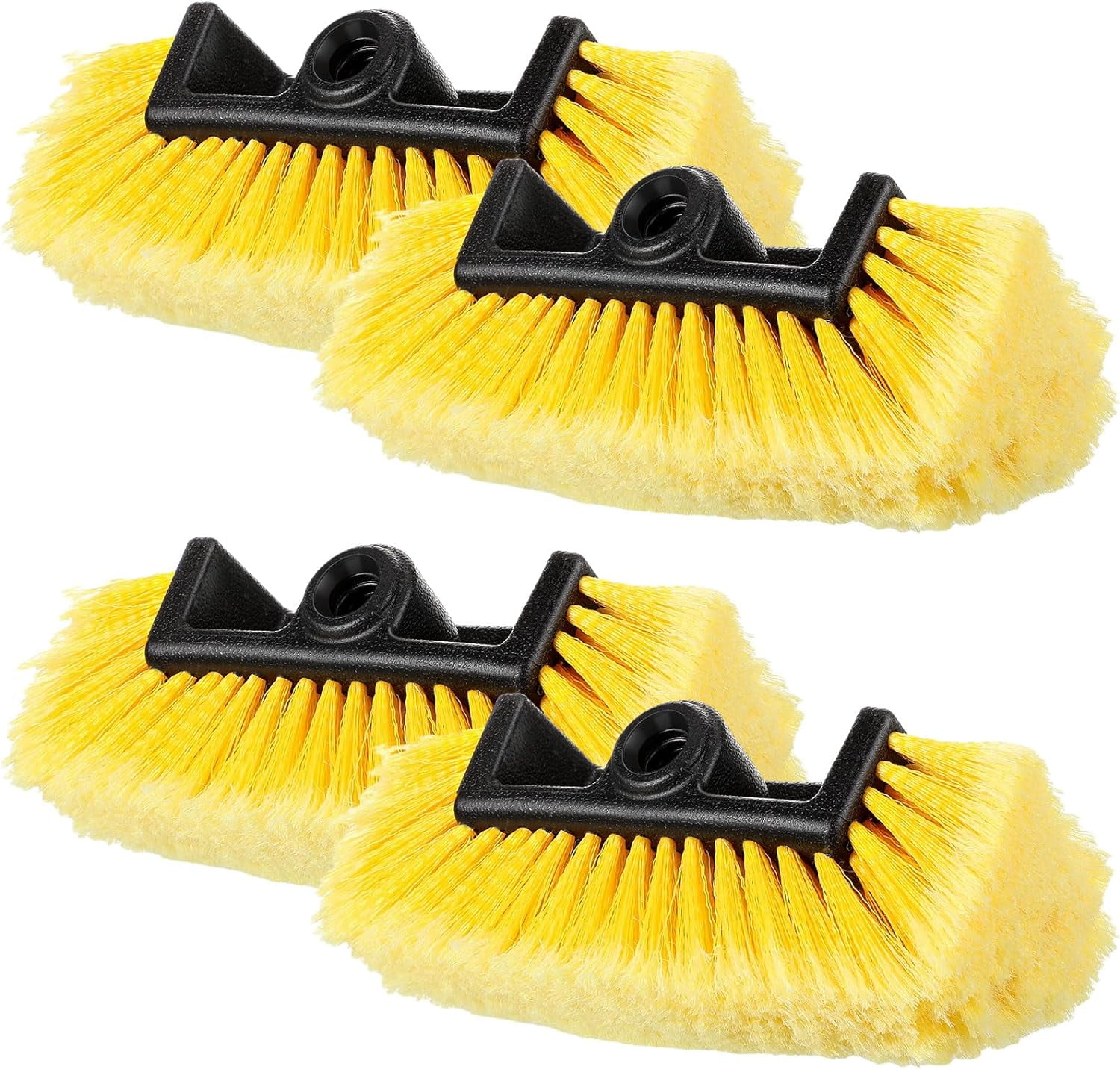 4 Pieces Car Wash Brush Head with Soft Detailing Bristle Flow Thru Car ...