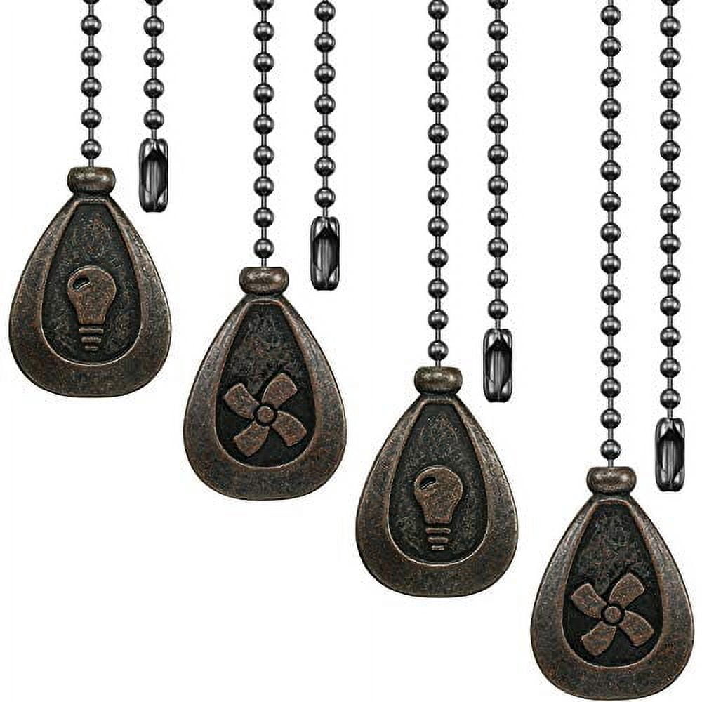 4 Pieces Ceiling Fan Pull Chain Extender Pull Chains Extension Fan Pull ...