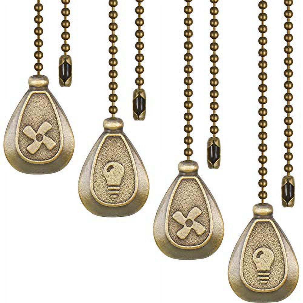 4 Pieces Ceiling Fan Pull Chain Extender Pull Chains Extension Fan Pull ...