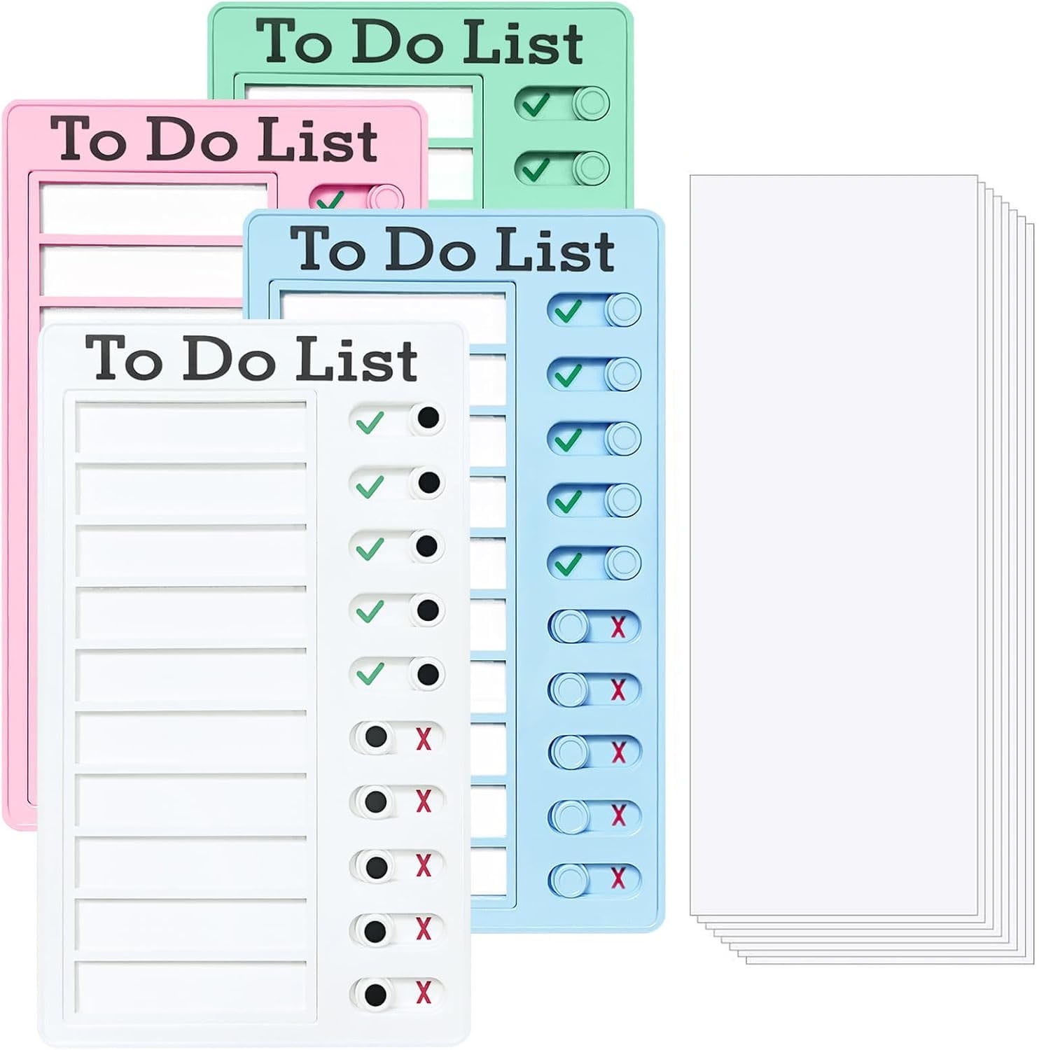 4 Pieces Chore Chart for Kids Multiple Kids - Sliding Routine Chart ...