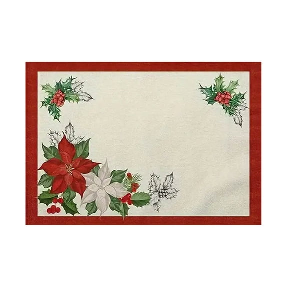 A 4 Pieces Christmas Placemat Set For Dining Table Holiday Home Living ...