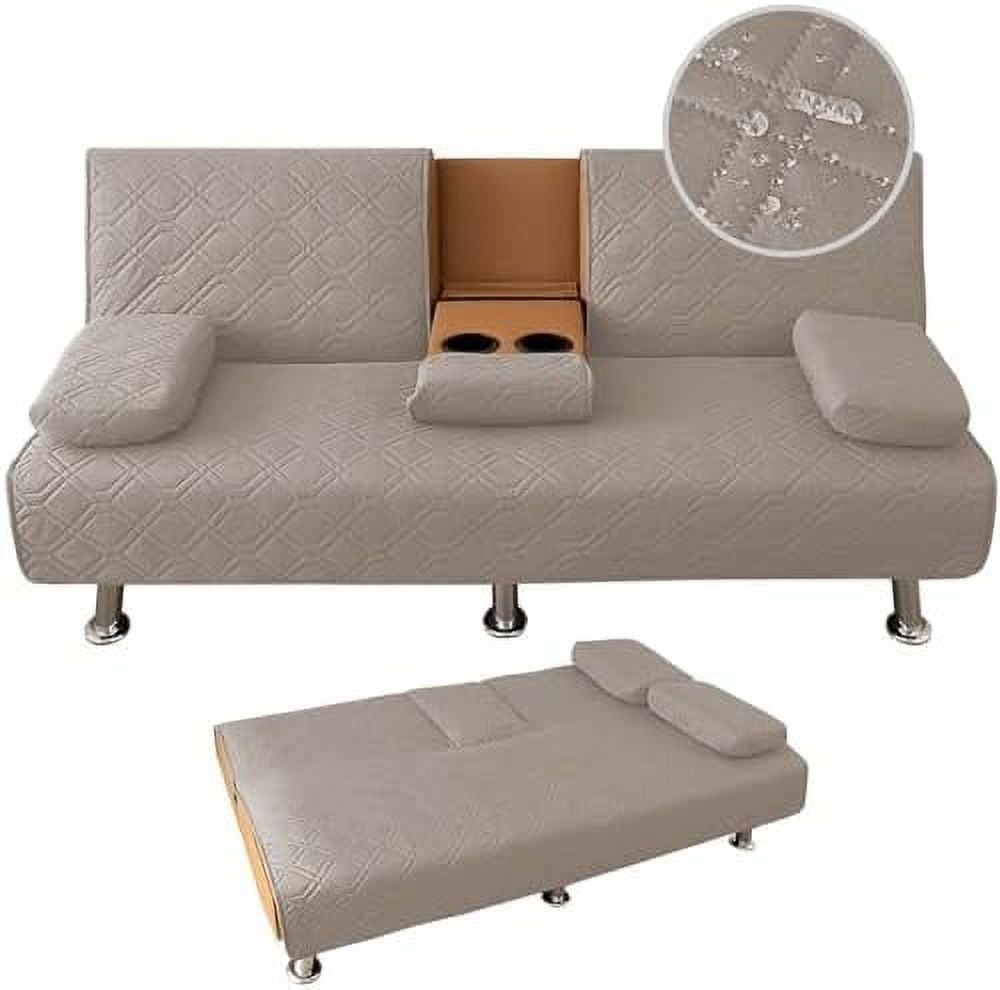 4 Pieces Click Clack Sofa Bed Cover 3 Seater, Quilted Convertible ...